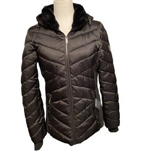 HFX | Jackets & Coats | Hfx Womens Puffer Jacket With Faux Fur Trimmed ...